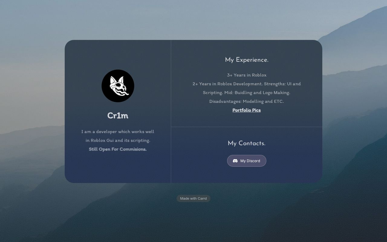Cr1m - Portfolio